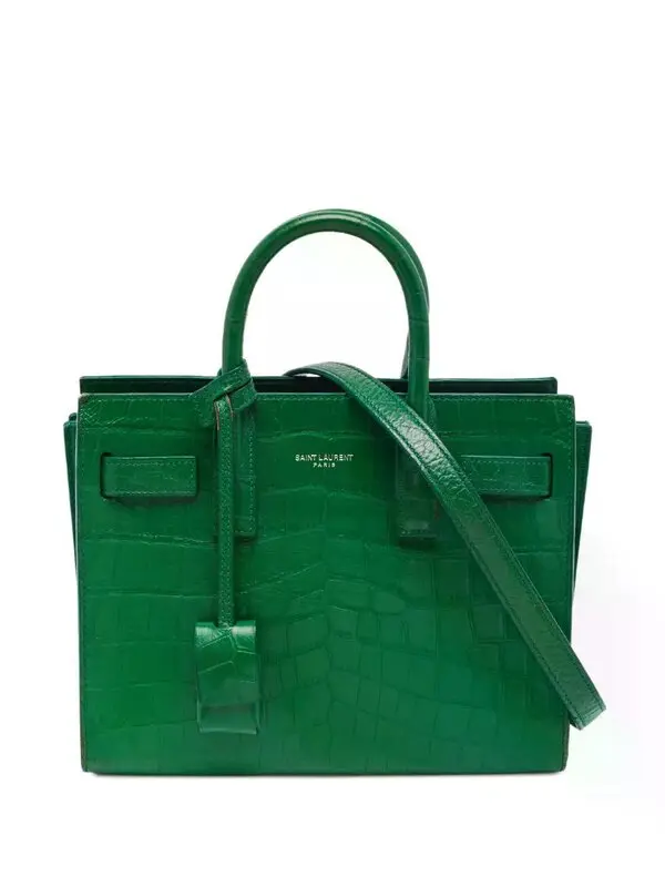 Saint Laurent Nano Sac De Jour Crocodile-embossed Tote Bag