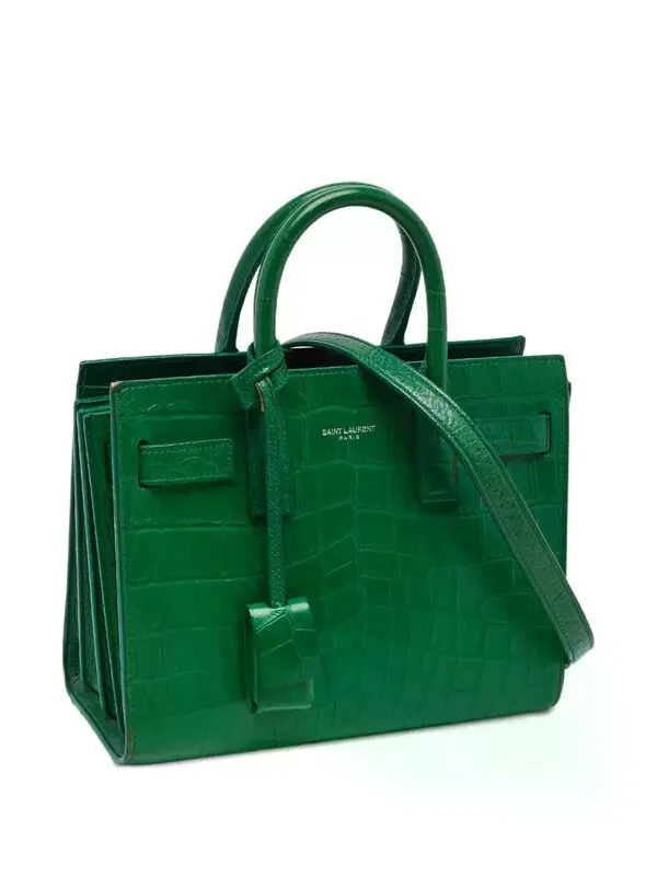 Saint Laurent Nano Sac De Jour Crocodile-embossed Tote Bag