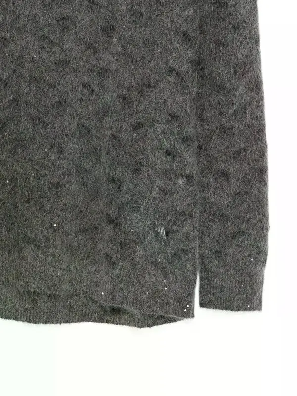 Seventy Sequin-embellished Open-knit Sweater