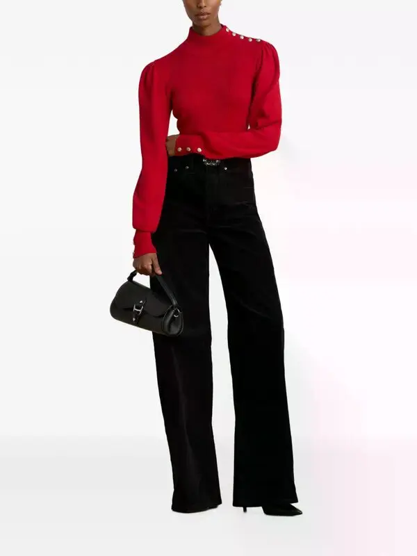 Ralph Lauren Button-trim Ribbed-knit Sweater