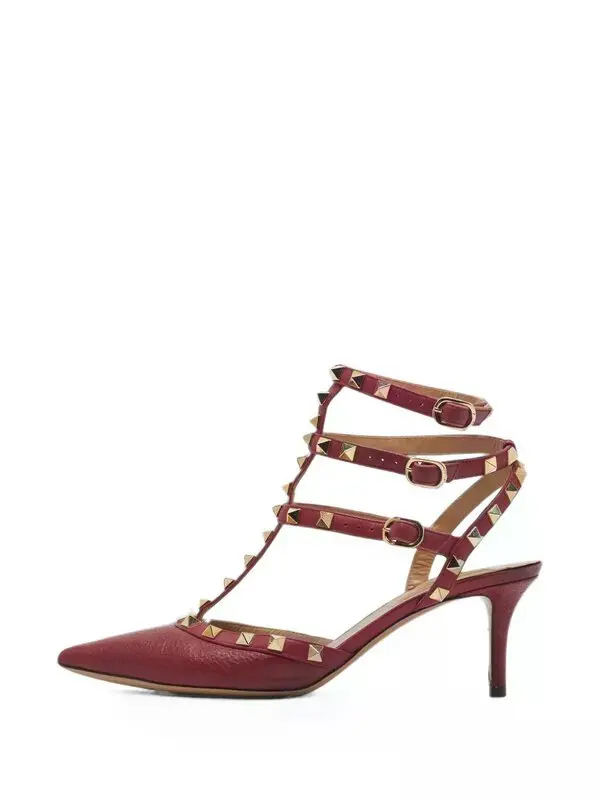 Valentino Garavani Rockstud Pointed-toe Pumps - Red