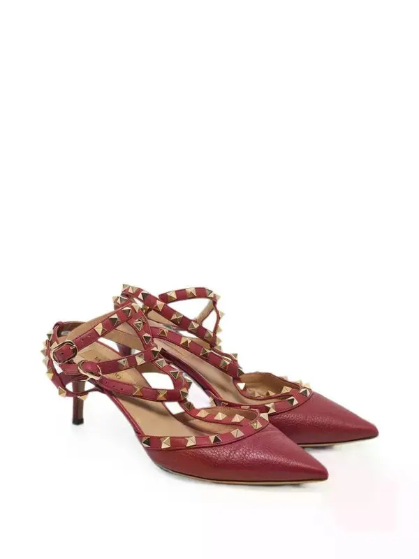 Valentino Garavani Rockstud Pointed-toe Pumps - Red