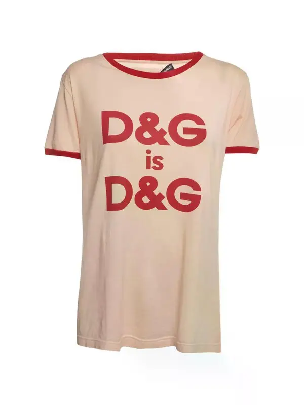 Dolce & Gabbana Peach Logo-graphic T-shirt