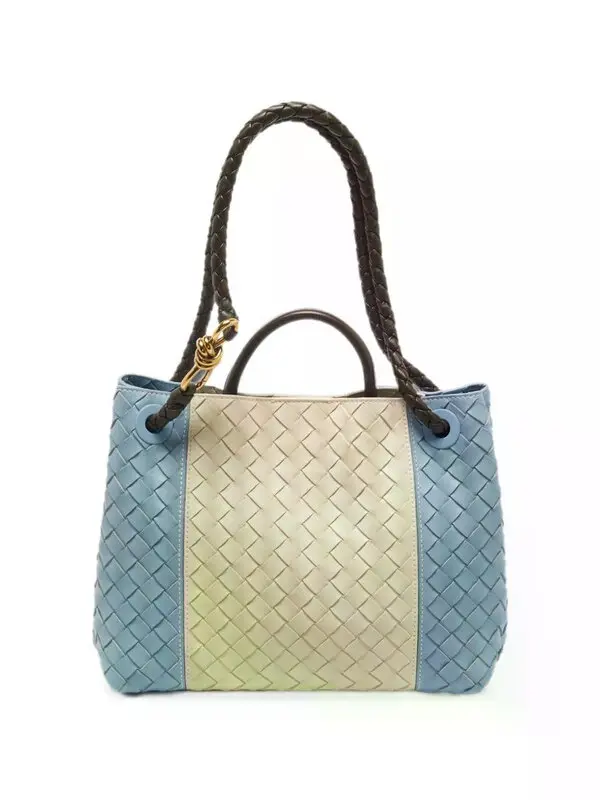 Bottega Veneta Andiamo Intrecciato Tote Bag - Neutrals