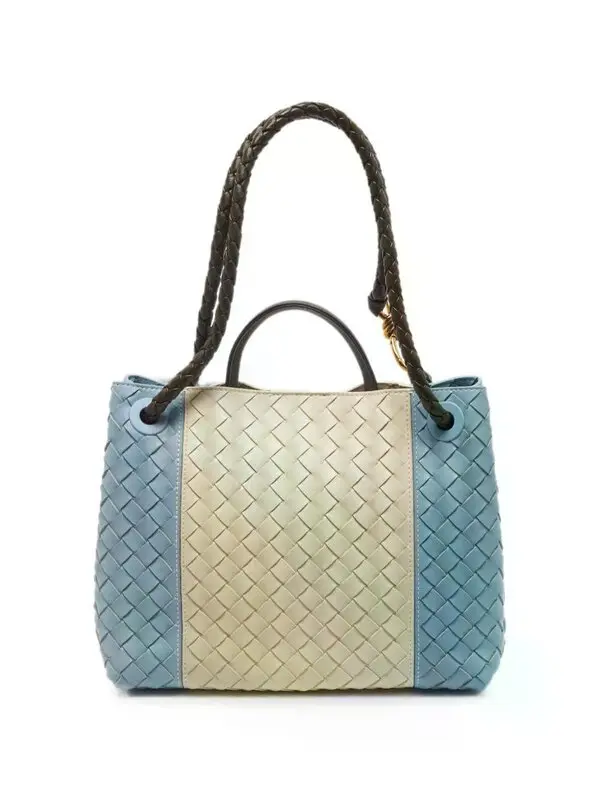 Bottega Veneta Andiamo Intrecciato Tote Bag - Neutrals