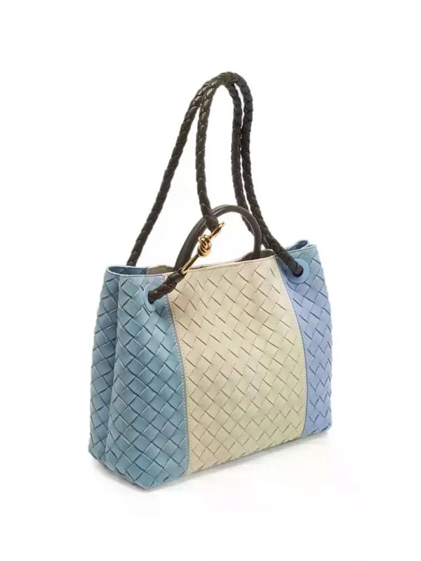 Bottega Veneta Andiamo Intrecciato Tote Bag - Neutrals