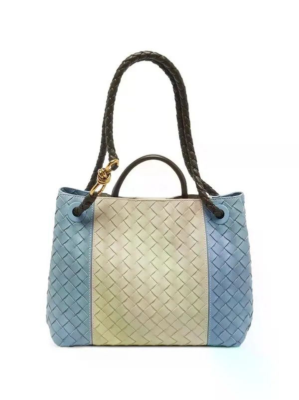 Bottega Veneta Andiamo Intrecciato Tote Bag - Neutrals
