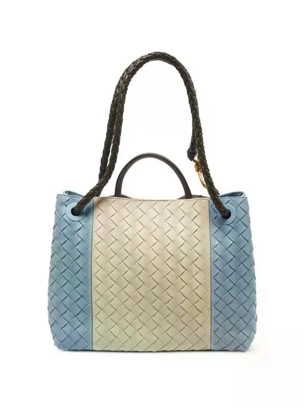 Bottega Veneta Andiamo Intrecciato Tote Bag - Neutrals