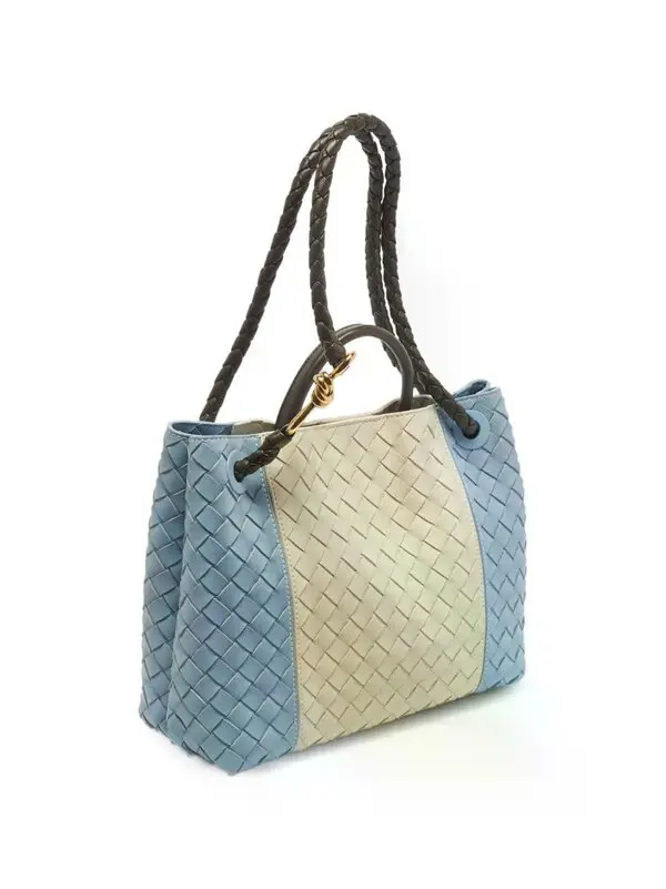 Bottega Veneta Andiamo Intrecciato Tote Bag - Neutrals