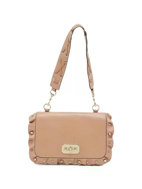 Red Valentino Leather Ruffled Shoulder Bag