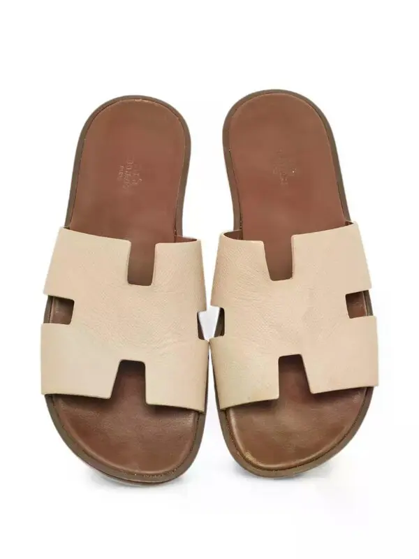 Hermès Izmir H-cut Slide Sandals - Neutrals