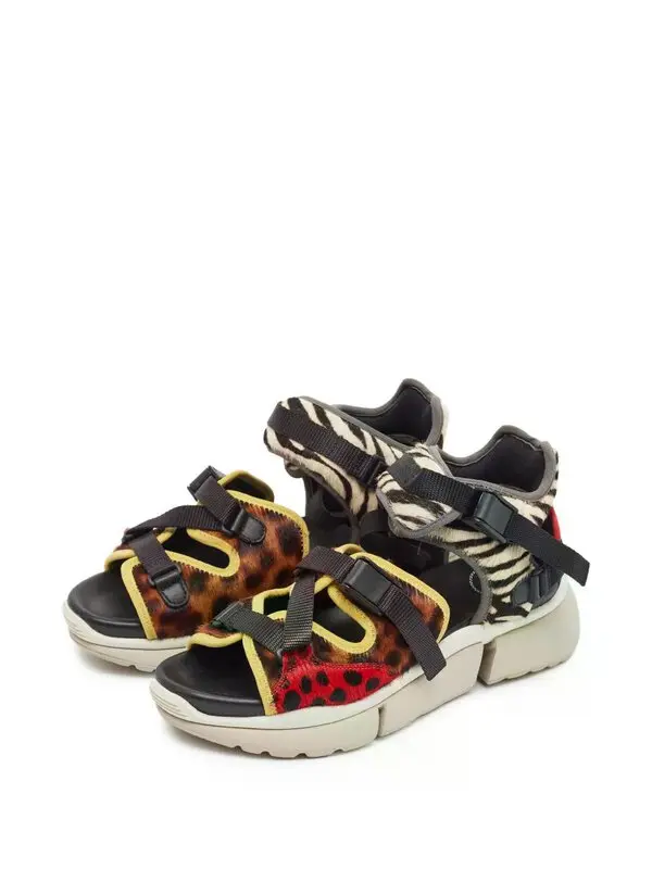 Chloé Sonnie Animal-print Calf Hair Sandals