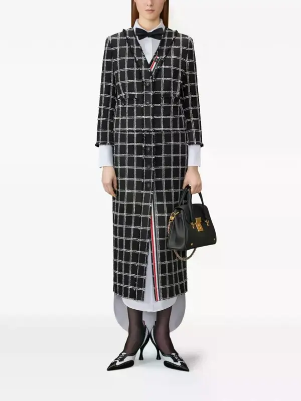 Thom Browne Windowpane Houndstooth Tweed Skirt