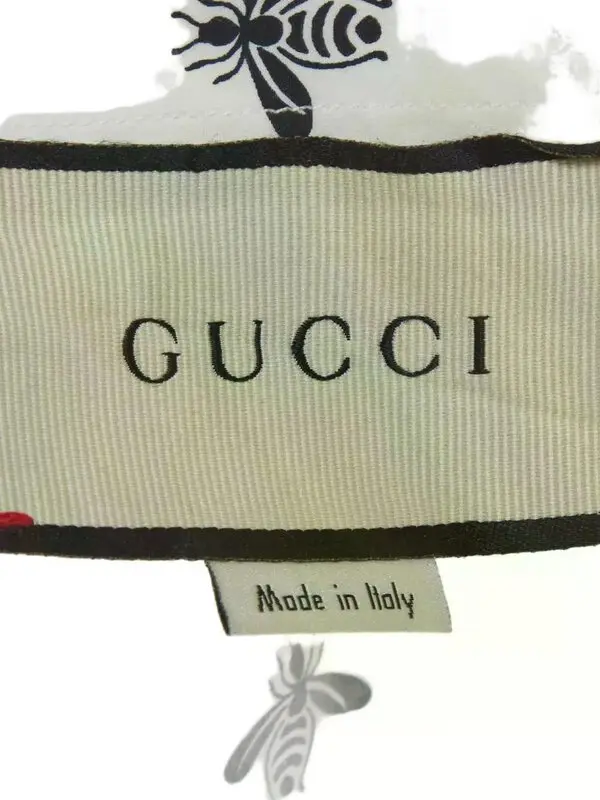 Gucci Bee Print Poplin Button Shirt