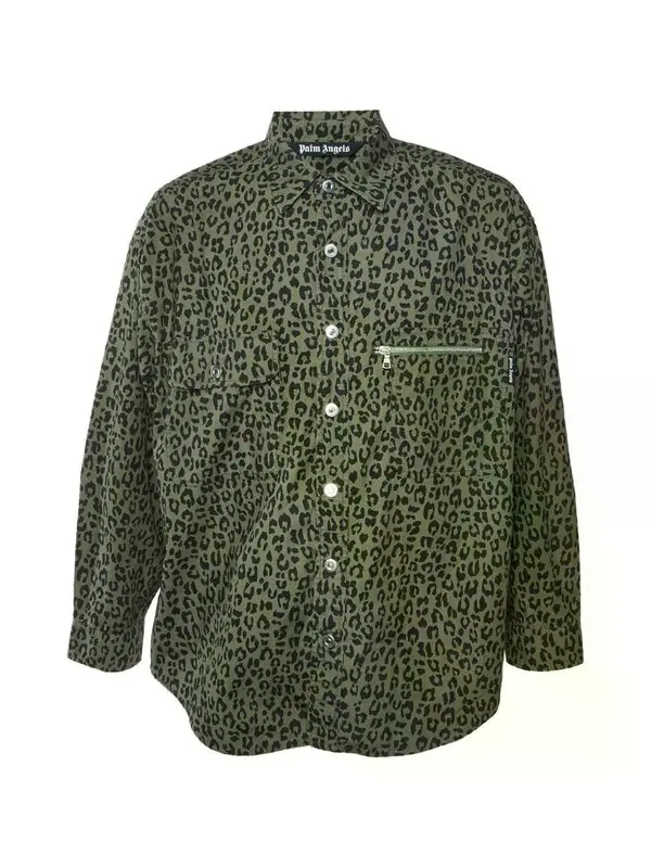 Palm Angels Leopard-print Logo Shirt