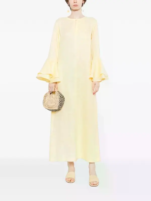 BAMBAH Linen Ruffled Dress