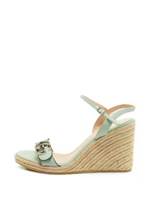Gucci Gg Marmont Espadrille Wedge Sandals