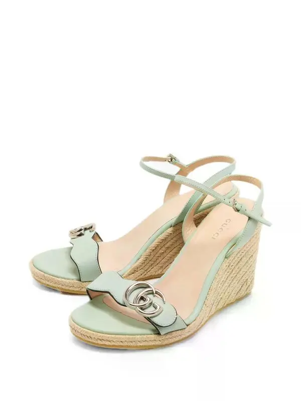 Gucci Gg Marmont Espadrille Wedge Sandals