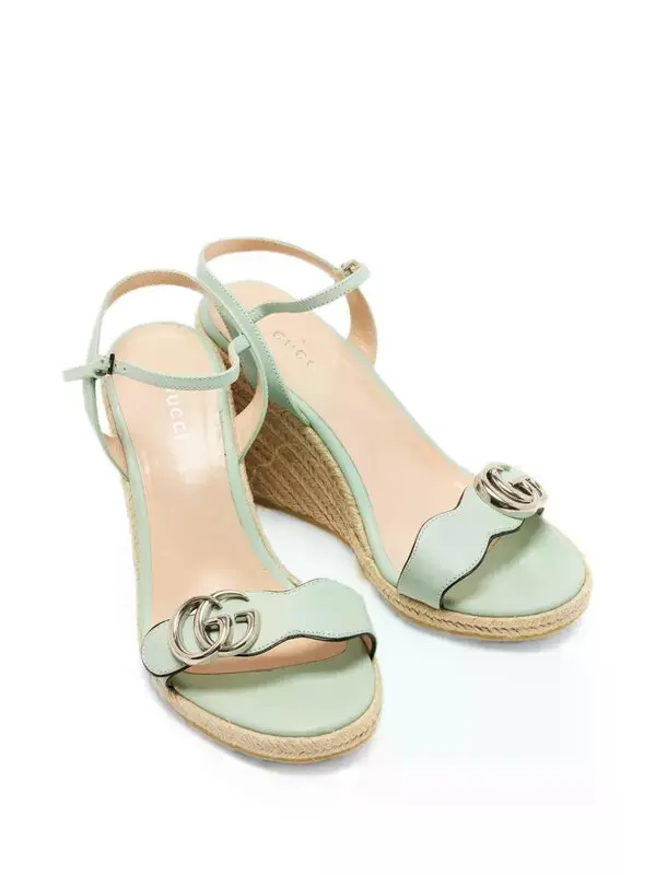 Gucci Gg Marmont Espadrille Wedge Sandals