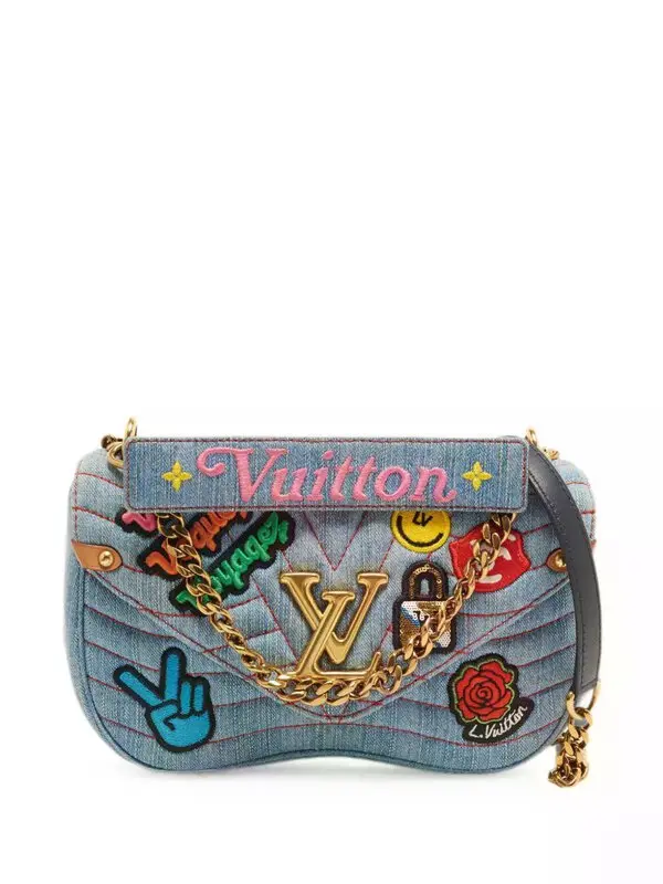 LOUIS VUITTON 2018 Mm New Wave Patches Shoulder Bag - Blue