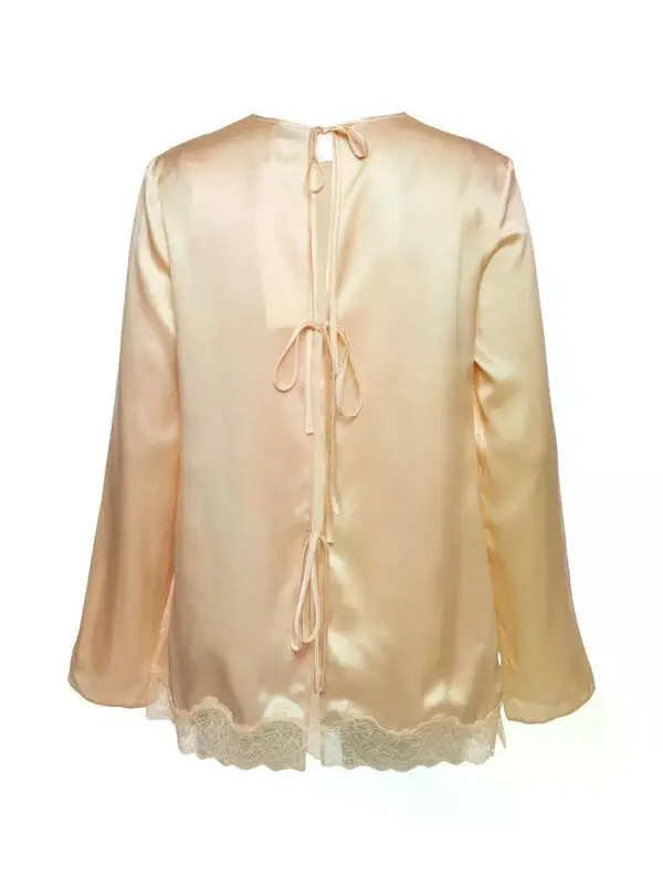 Magda Butrym Lace-trimmed Open-back Blouse