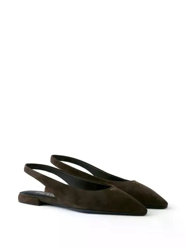 Prada Suede Slingback Ballerinas