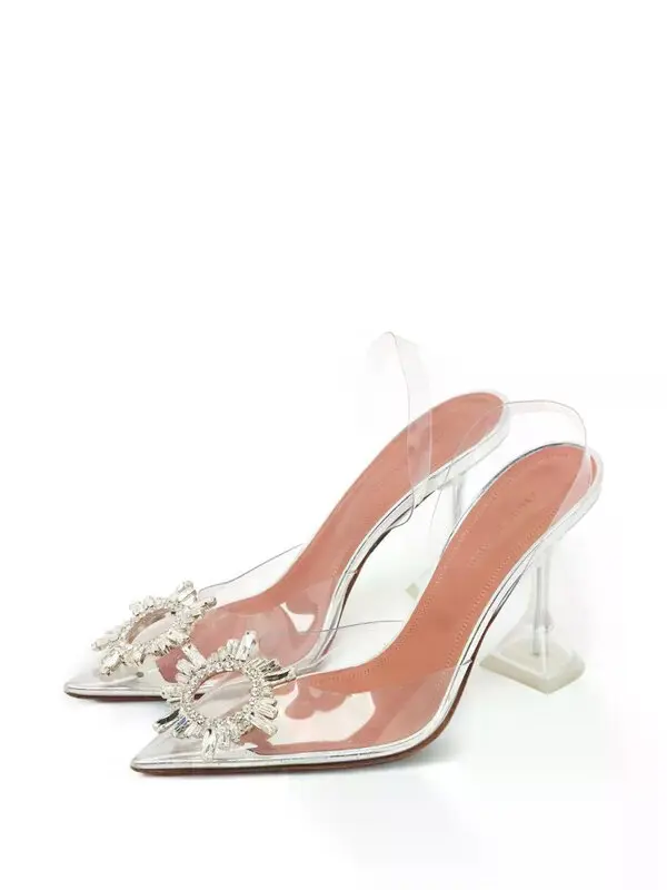 Amina Muaddi Begum Crystal-embellished Slingback Pumps