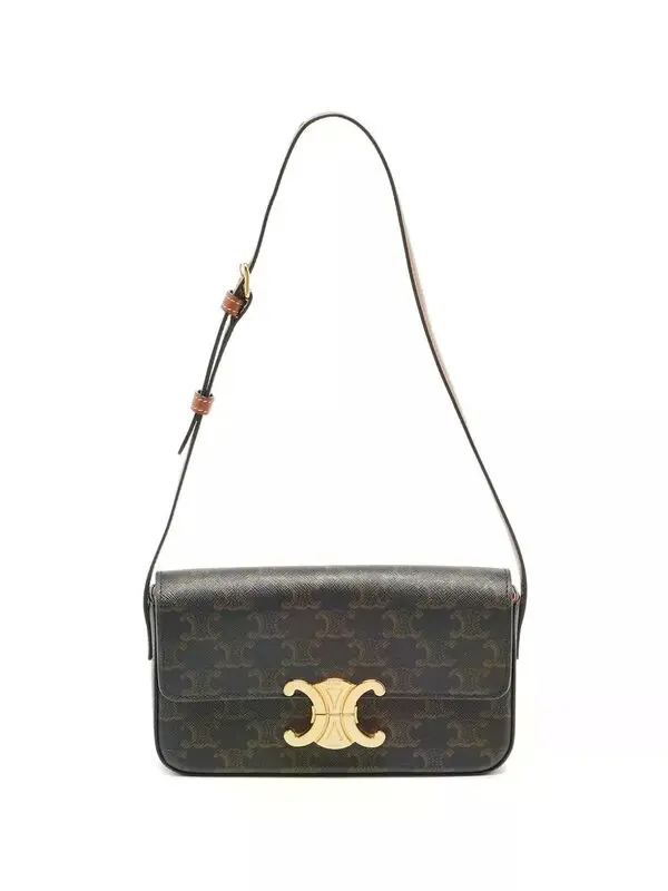 Celine Claude Triomphe Shoulder Bag - Brown