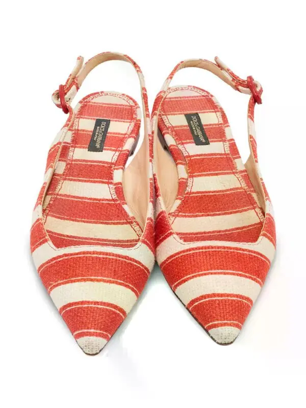 Dolce & Gabbana Pointed-toe Slingback Flat Pumps