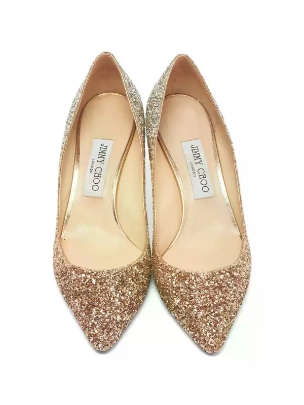JIMMY CHOO Romy Glitter Pumps - Gold