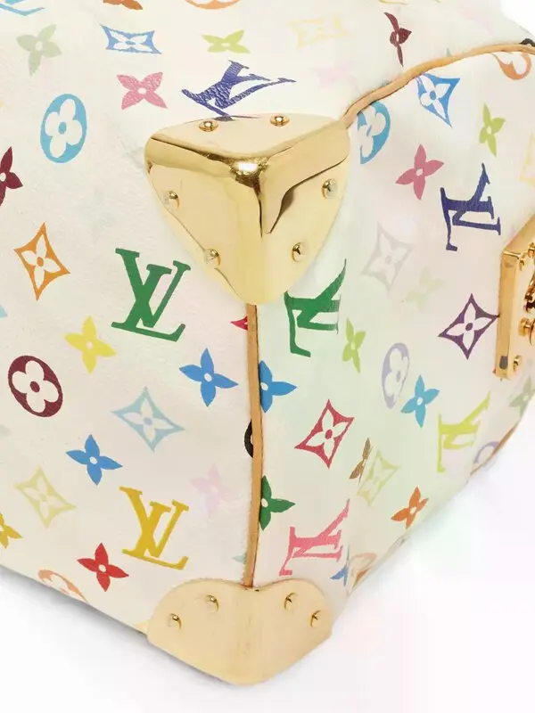 LOUIS VUITTON 2003 30 Speedy Monogram-pattern Tote Bag - White