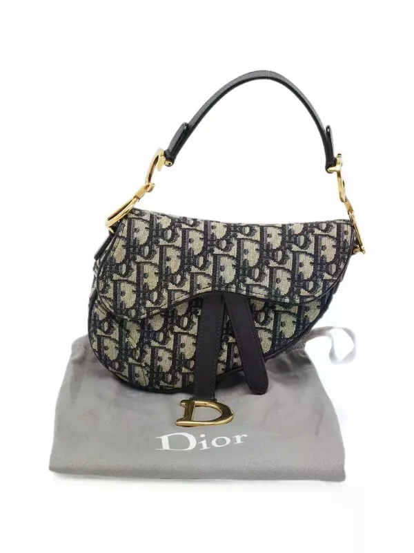 Dior 2018 Mini Saddle Oblique Shoulder Bag - Blue