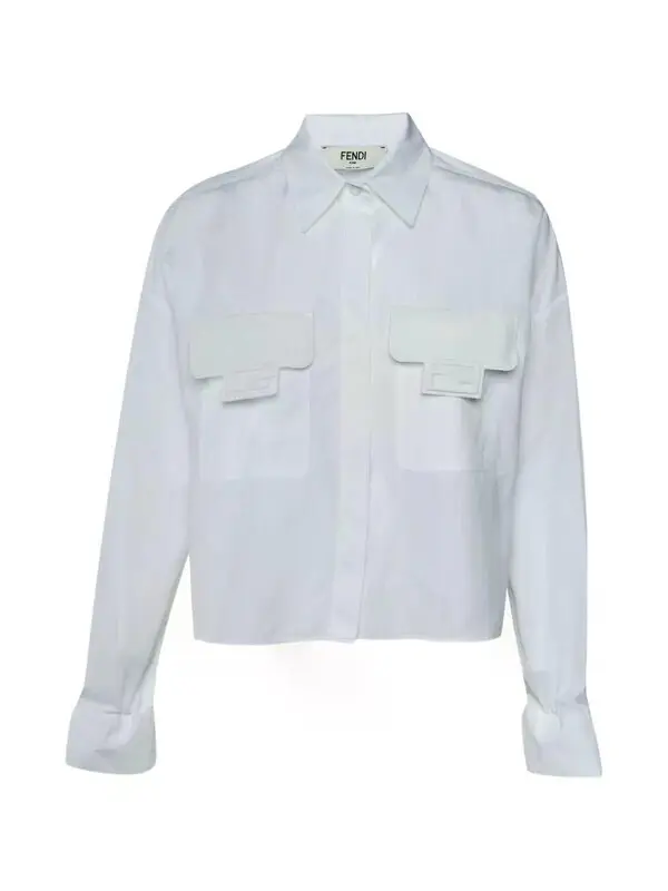 Fendi Cropped Shirt With Drawstring Cuffs