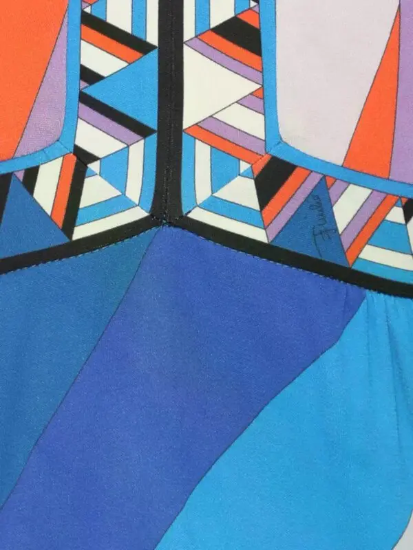 Emilio Pucci Midi Geometric-print Sleeveless Dress