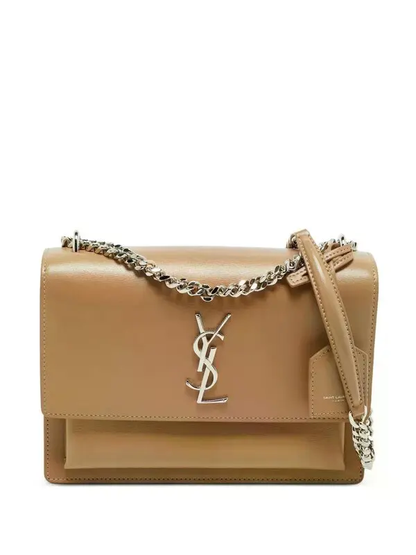 Saint Laurent Sunset Cassandre Medium Shoulder Bag - Neutrals