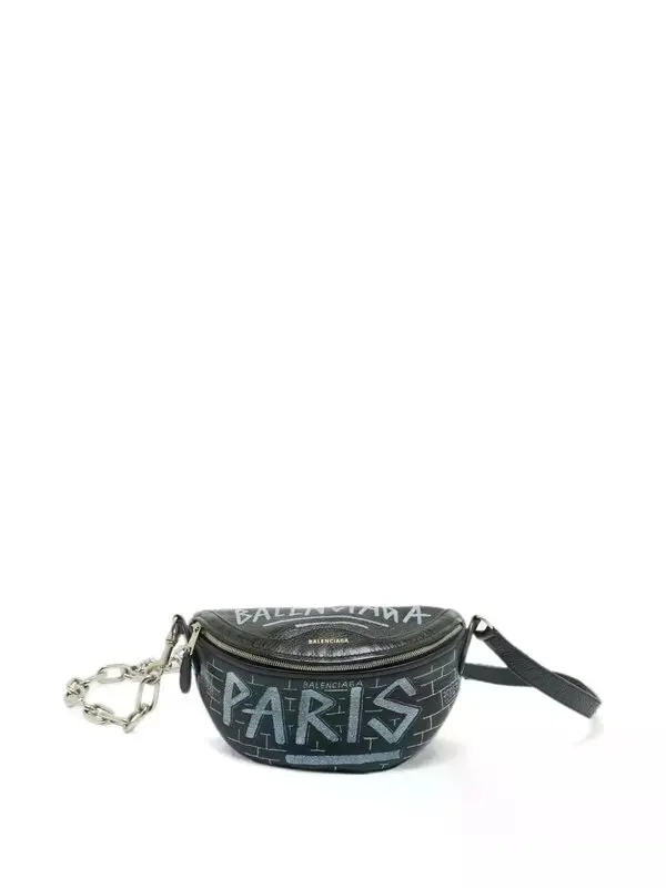 Balenciaga Souvenir Graffiti Belt Bag - Black
