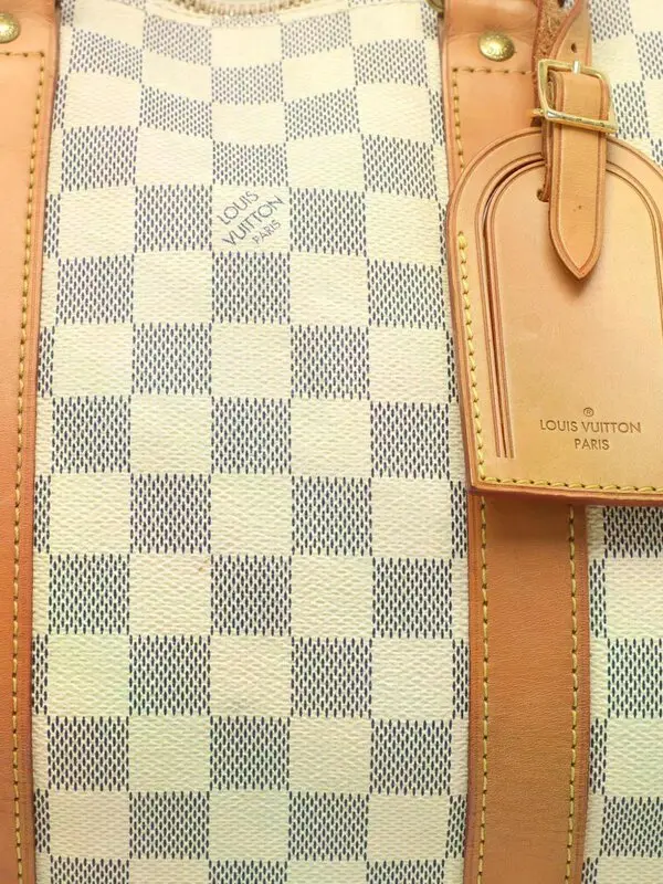 LOUIS VUITTON Damier Azur Keepall Bandoulière Duffle Bag - Neutrals