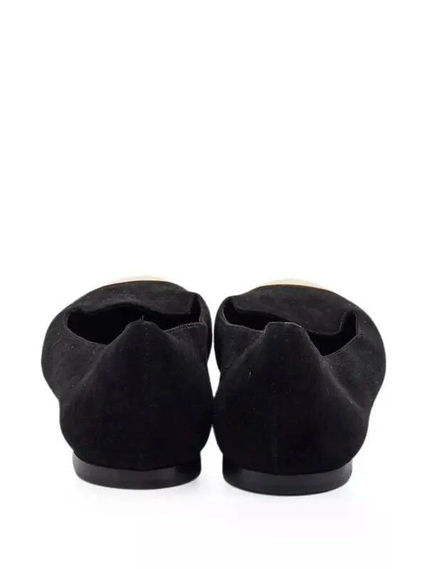 Saint Laurent Suede Cap Toe Ballet Flats