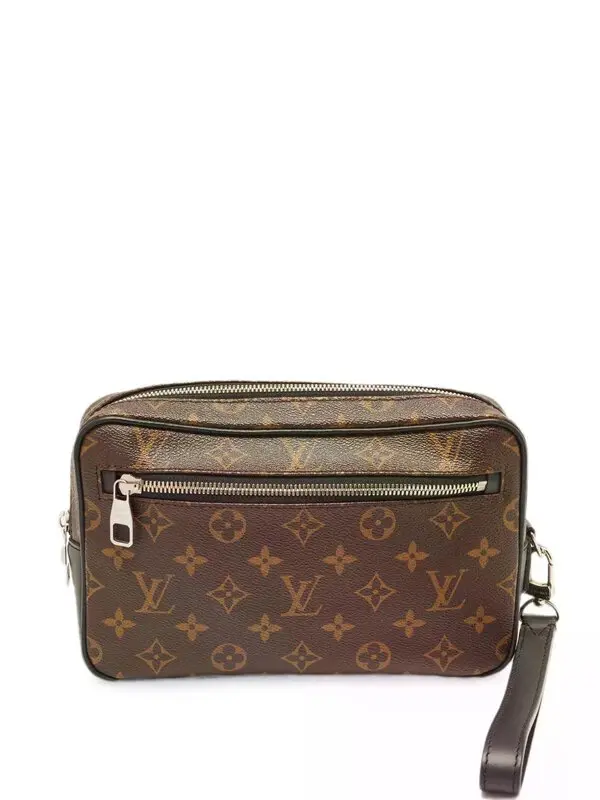 LOUIS VUITTON Kasai Damier Monogram Clutch Bag - Brown