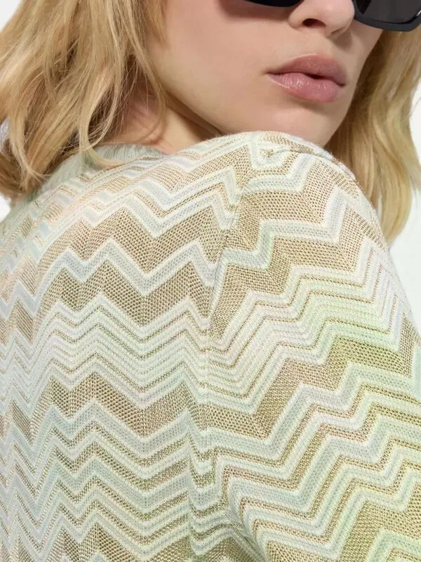 Missoni Zig Zag Viscose And Wool Crewneck Sweater