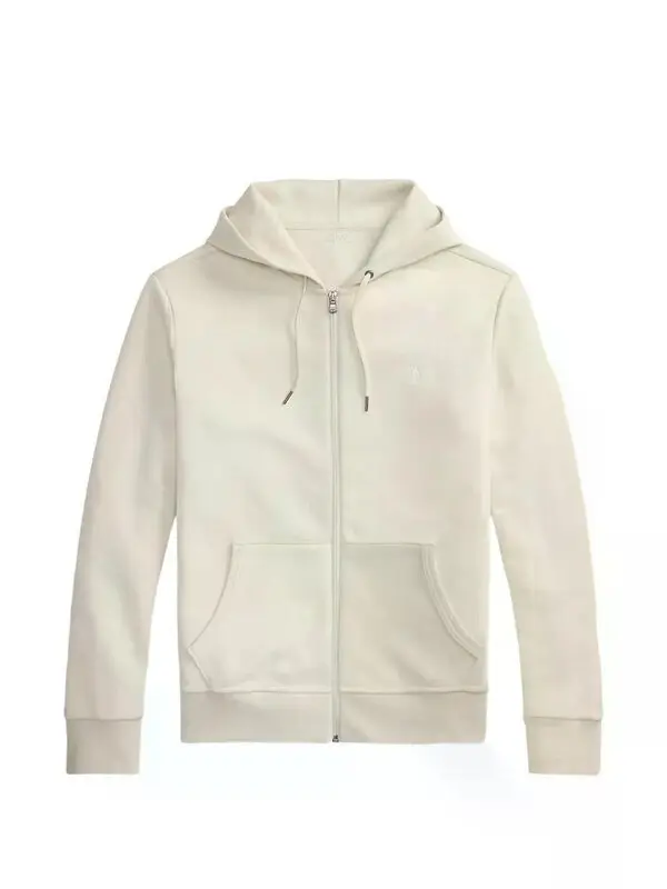 Polo Ralph Lauren Zip-up Drawstring Hoodie - Neutrals