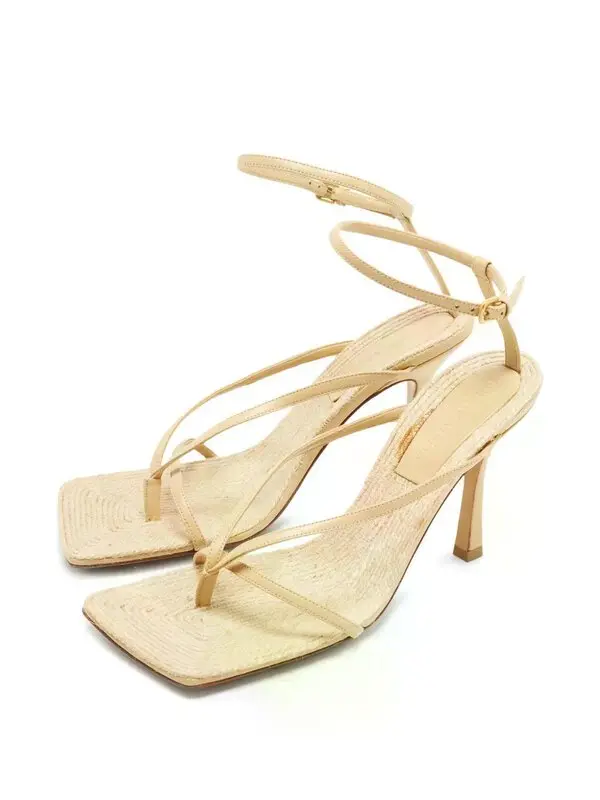 Bottega Veneta Stretch Heeled Sandals - Neutrals