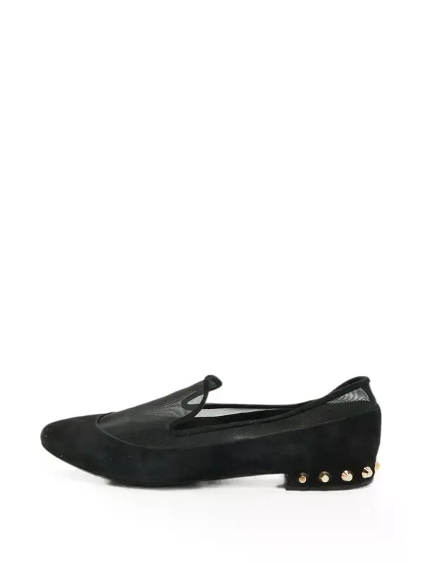 Balenciaga Mesh Studded Flat Pumps