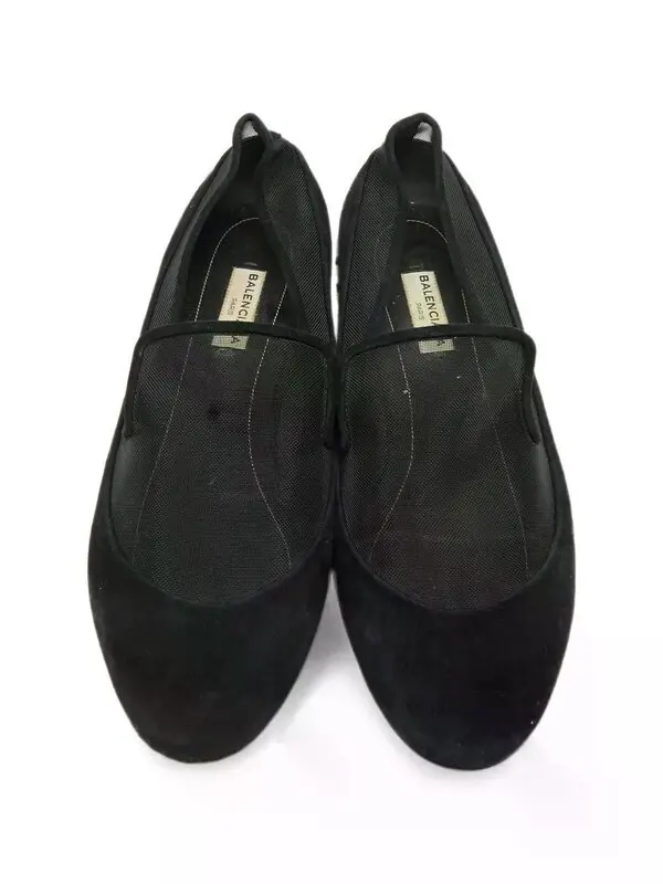 Balenciaga Mesh Studded Flat Pumps