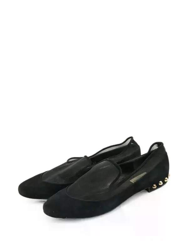 Balenciaga Mesh Studded Flat Pumps