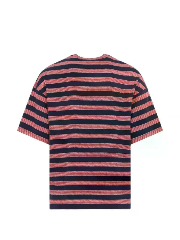 JIL SANDER Horizontal-stripe Logo-embroidered T-shirt