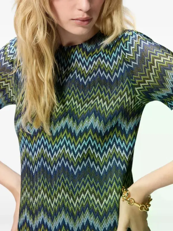 Missoni Short-sleeve Viscose Mini Dress