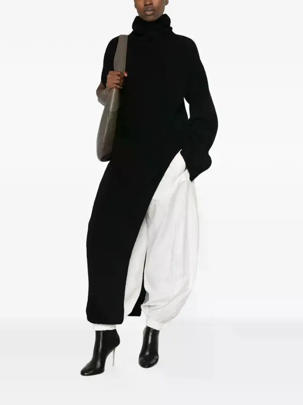 THELATEST Asymmetrical Chunky-knit Mid Dress