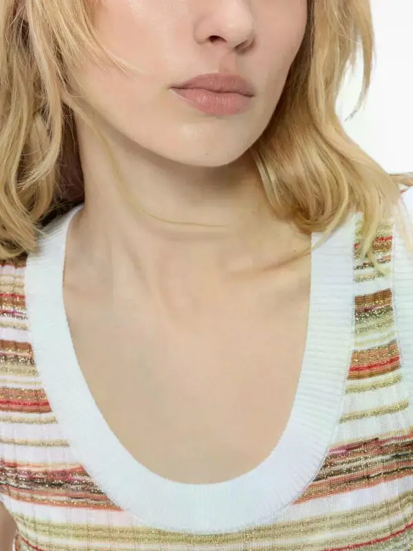 Missoni Striped Lamé-knit Dress - Neutrals