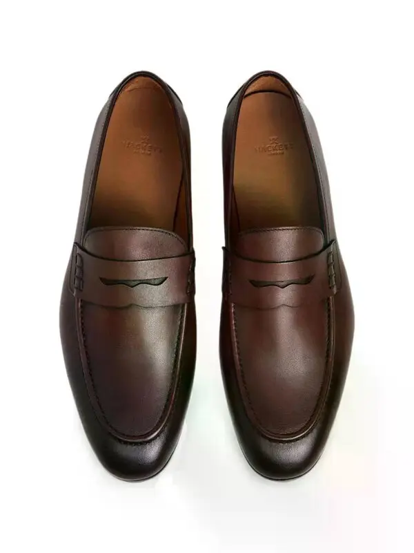HACKETT LONDON Regal Saddle Leather Loafers